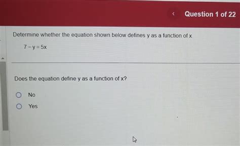 Solved Determine Whether The Equation Shown Below Defines Y