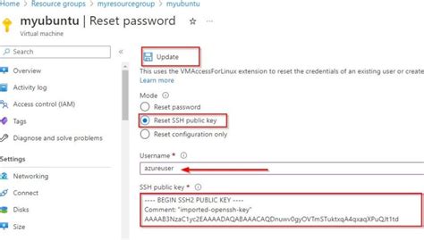 how to generate and associate an ssh public key with azure linux vm