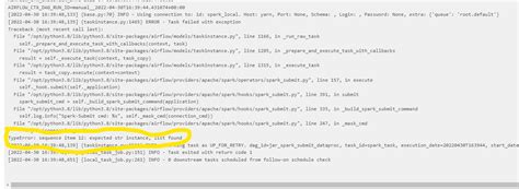 python error while try getting spark connection id in airflow stack