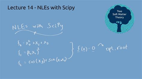 solving nonlinear equations with scipy chen 263 lecture 14 full