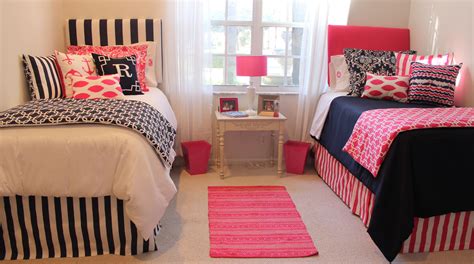 Preppy Dorm Bedding Nautical Dorm Room Bedding Pink And Navy Dorm Room