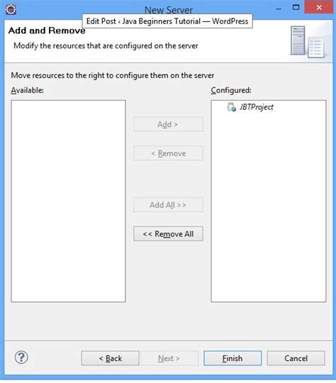 add tomcat server to eclipse java beginners tutorial