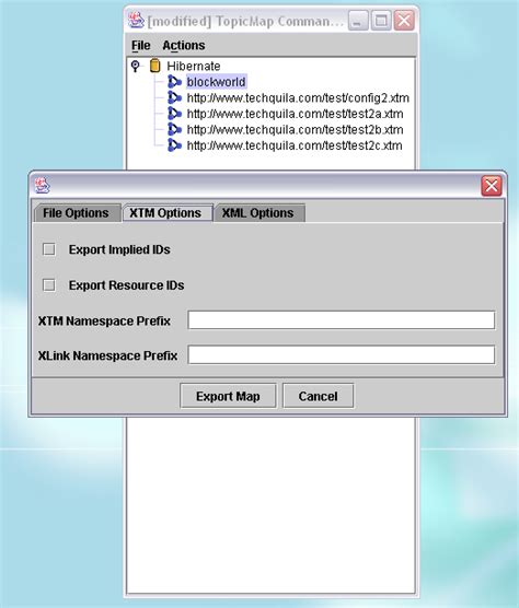 exporting a topic map