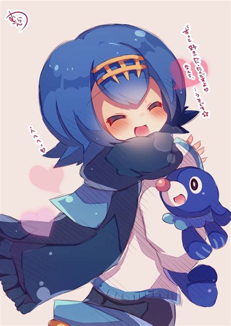 Lana In A Scarf While Holding Popplio Pokémon Sun And Moon Know