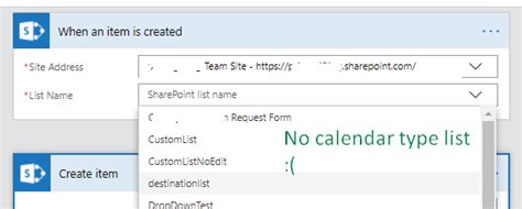 create calendar events in different sharepoint site