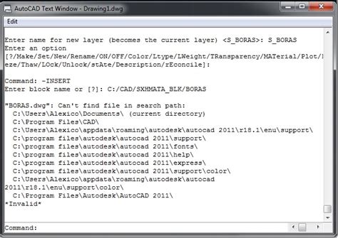 lisp error can t find file in search path autocad bugs error