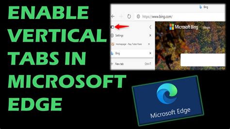 How To Enable Or Disable Vertical Tab Bar In Microsoft Edge Browser