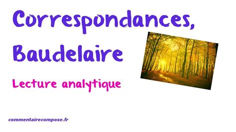 Correspondances Baudelaire Analyse Youtube