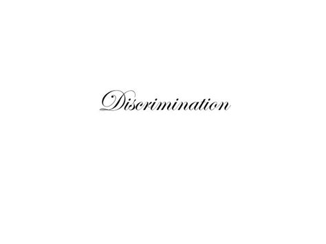 ppt discrimination powerpoint presentation free