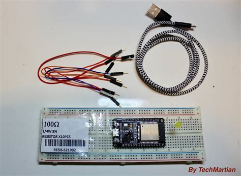 blinking an led with esp32 3 steps instructables