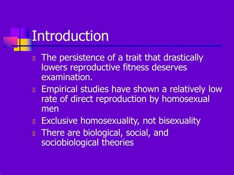 Ppt The Evolution Of Homosexuality Powerpoint Presentation Free