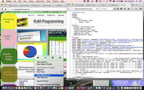 web browser view page source debugging tutorial robert james metcalfe