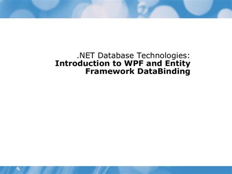 wpf and entity framework databinding