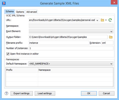 xml instance generator