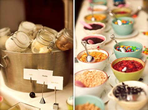 Ice Cream Sundae Bar Wedding Reception