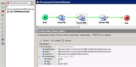 difference between parse xml and render xml activity in tibco