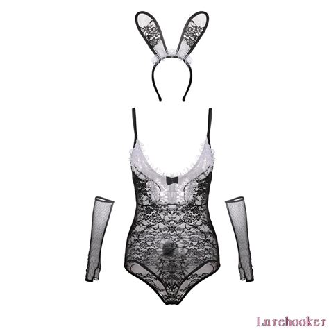 Lurehooker Ladies Costume Bunny Girl Suits Corduroy Sexy Cute Party