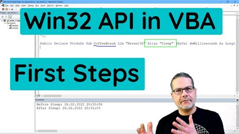 windows api in vba first steps youtube