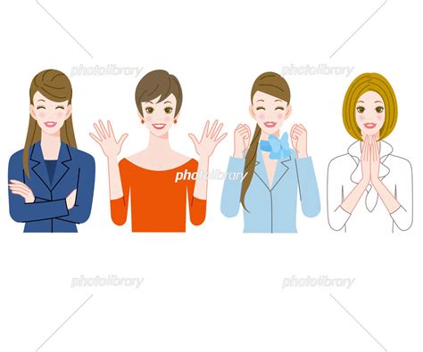 女性達 喜ぶ イラスト素材 [ 5054680 ] フォトライブラリー Photolibrary