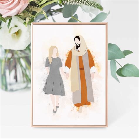 Christ Walking With Woman Lds Missionary Called To Serve Etsy