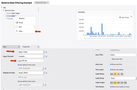 new date filters klipfolio help center