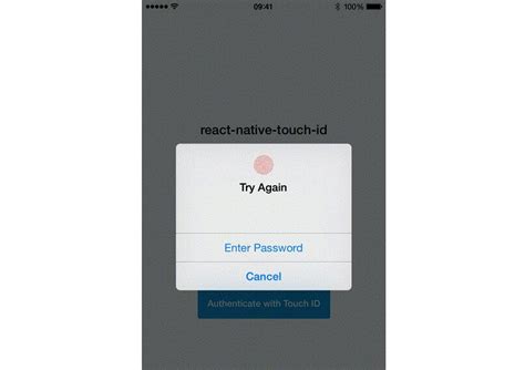 react native authentication with the native touch id popup