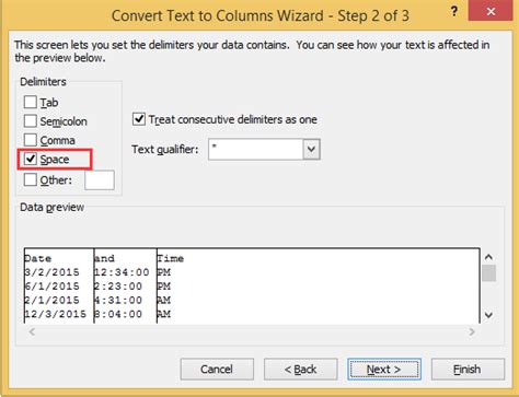 how to split date and time in excel