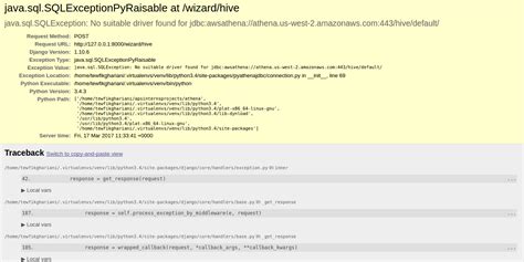 jdbc java sql sqlexceptionpyraisable on the second attempt connecting