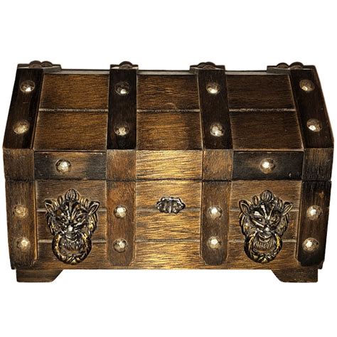 Wooden Jewelry Treasure Chest Collectiblesandmoreinstore