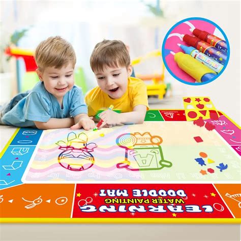 그래피티 용품 120x90cm 워터 매직 드로잉 페인팅 낙서 대형 매트 아쿠아 어린이 유아용 매직 펜으로 쓰기 종이 장난감