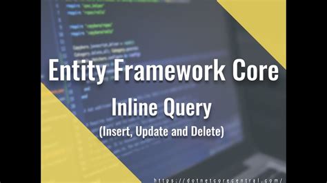 entity framework core inline query for insert update and delete