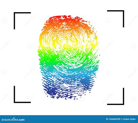 Fingerprint Rainbow Gay And Lesbian Equality Symbol Lgbt Vector