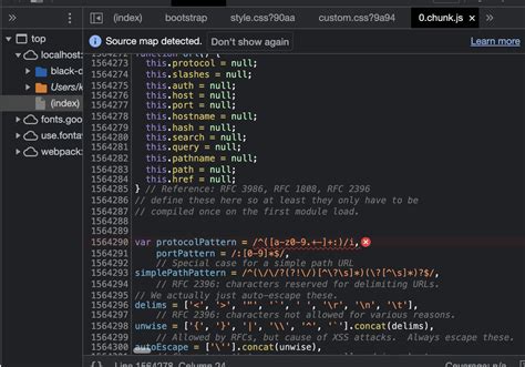 node js webpack error uncaught syntaxerror invalid regular