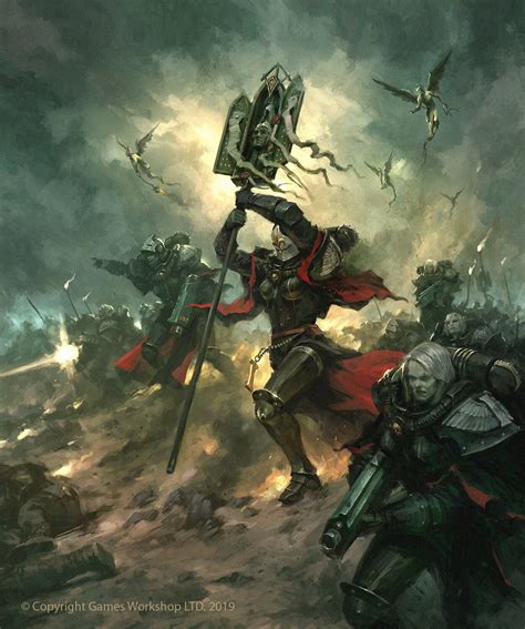 Warhammer 40k Sisters Of Battle Celestian Squad By Jaime Martinez
