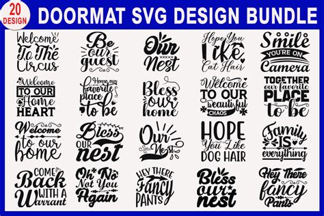 Doormat Quotes Designs Bundle Graphic By Rl Design Store · Creative Fabrica