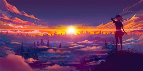 Sunset Anime Scenery Wallpapers Top Free Sunset Anime Scenery