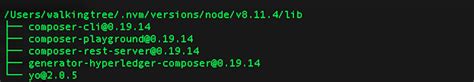 setting up the local hyperledger composer