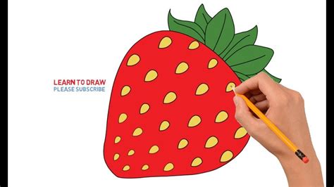 Strawberry Drawing Easy 🔥how To Draw A Strawberry Step By Step