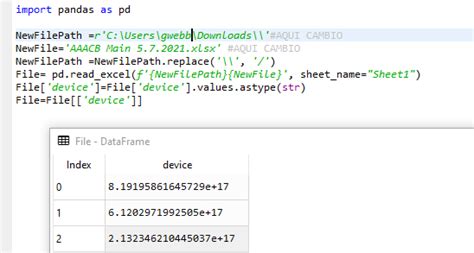 python export huge number as string from excel file