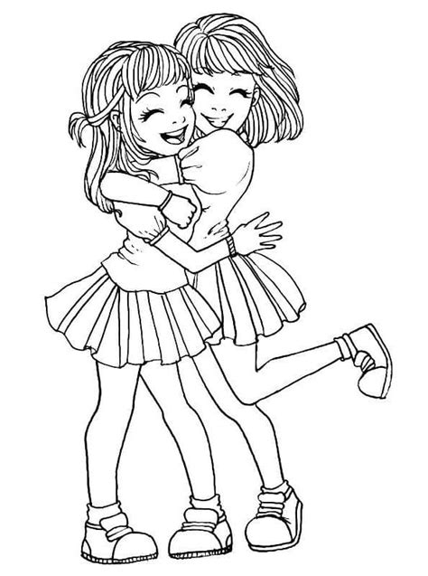 Desenhos De Melhores Amigas 15 Para Colorir E Imprimir Colorironline Com