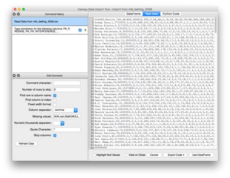 data import tool interface — canopy data import tool 1 1 6 documentation