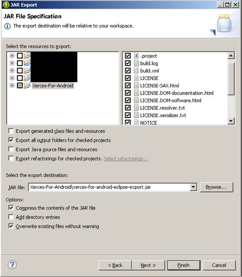 java xerces for android noclassdeffounderror when using