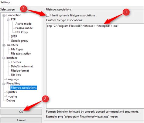 how to set filezilla to open and edit files with notepad ostraining