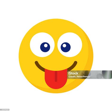 Vetores De Yummi Smiley Ícone Emoji Emoticon Sorrir Emoção Desenho