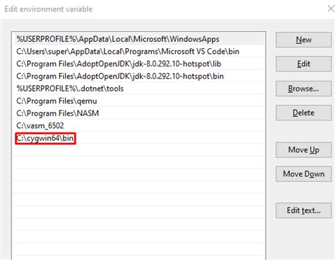 windows why are cygwin s software development programs not seeing the