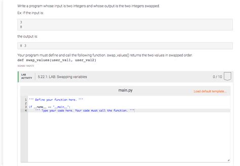 [solved] write a program whose input is two integers and whose output