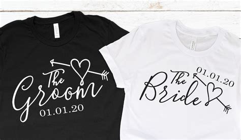 Bride And Groom T Shirts Bride And Groom Shirts Honeymoon Etsy