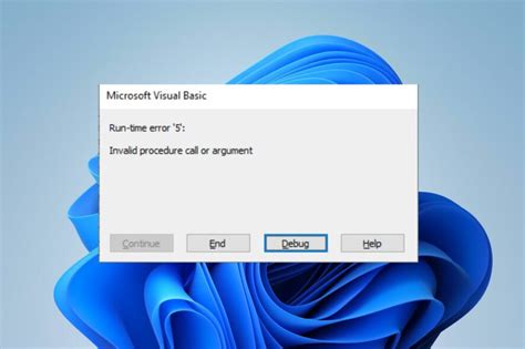 runtime error 5 invalid procedure call or argument [fix]