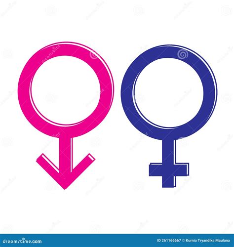 Logo Vector Gender Male Female Sex Blue Pink Stock Vector