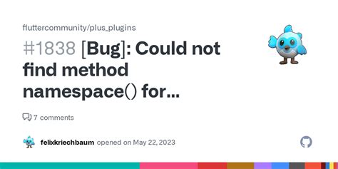 [bug] could not find method namespace for arguments [dev